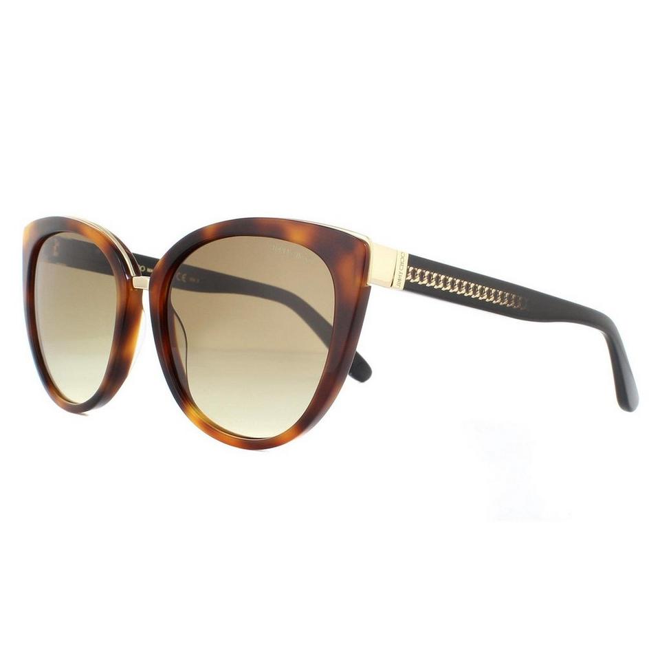 Sunglasses Cat Eye Havana Brown Gradient Sunglasses Jimmy Choo